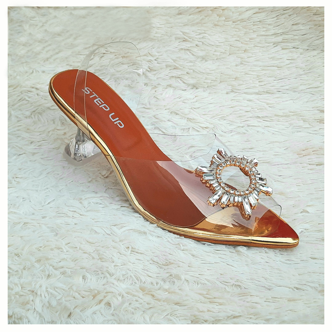 Rhinestone Transparent Heels online in Pakistan | Crystal - Step Up